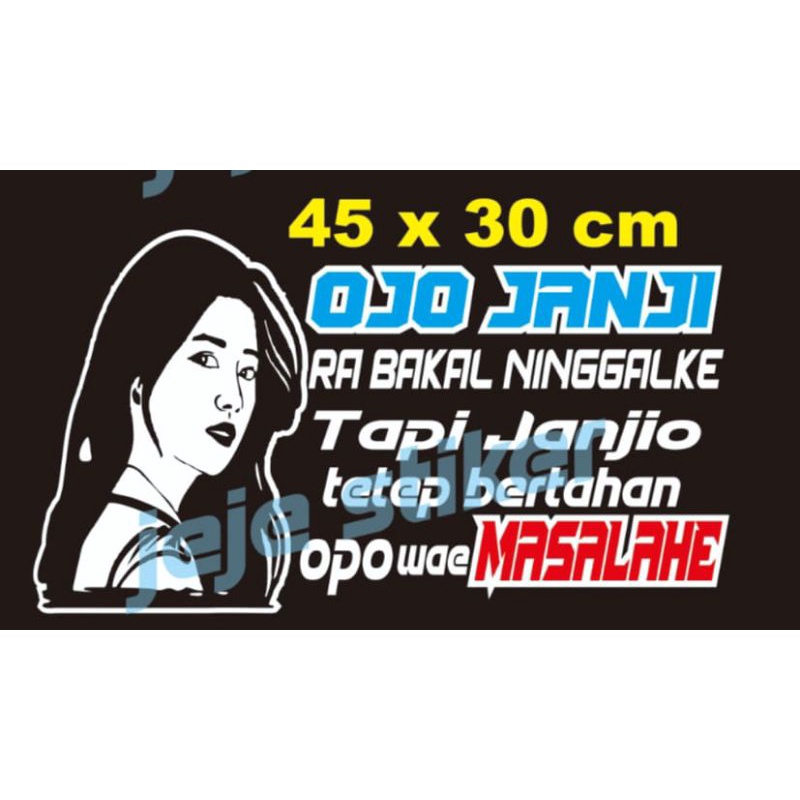 Jual STICKER CUTTING DENGAN GAMBAR CEWEK KATA KATA LUCU UNTUK KACA PINTU BODY MOBIL TRUCK PICK ...