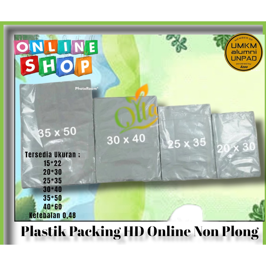 Jual Plastik packing HD tanpa plong Warna Abu Silver Kantong Kresek ...