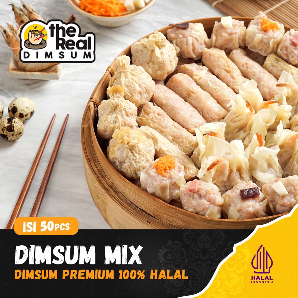 Jual Dimsum Campur Halal Isi 50pcs Frozen Mix | Shopee Indonesia