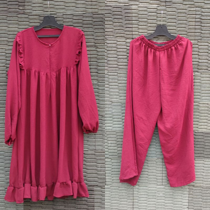 Jual ONE SET CRINKLE AIRFLOW PREMIUM (SETELAN) | Shopee Indonesia