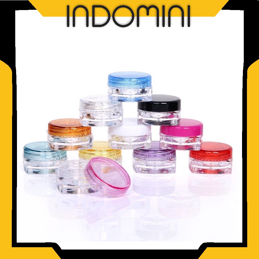 Jual INDOMINI Pot Jar Cream Bulat 5gr Serbaguna / Pot Cream Travel ...