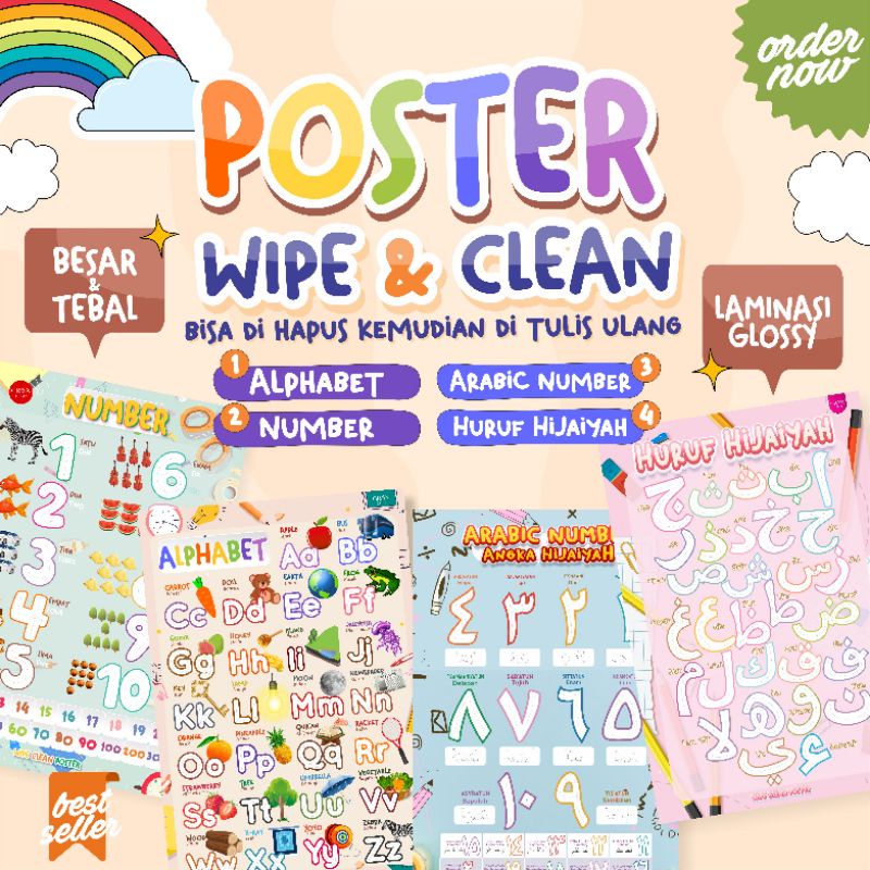 Jual POSTER EDUKASI | POSTER WIPE AND CLEAN | GROSIR POSTER EDUKASI WPC ...