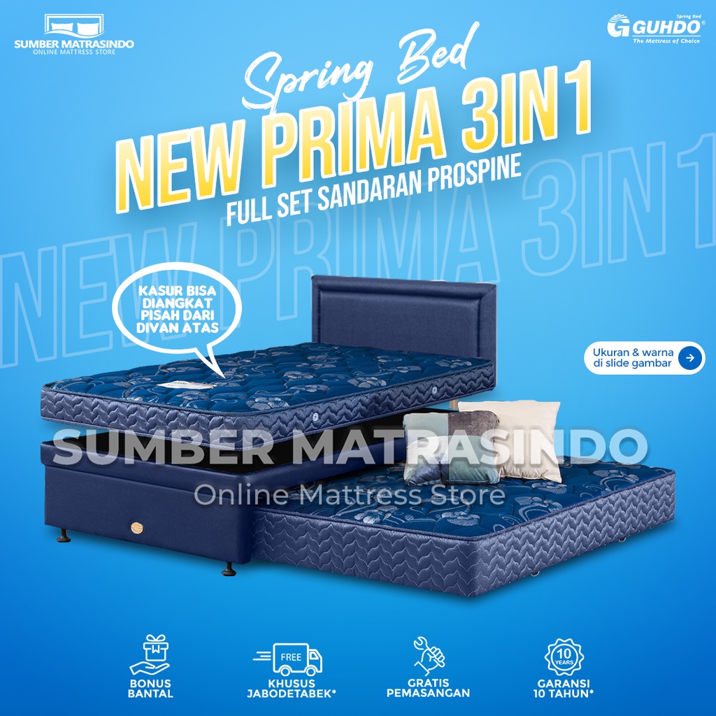 Jual Guhdo Spring Bed Sorong 3 in 1 New Prima - FULL SET / TANPA ...