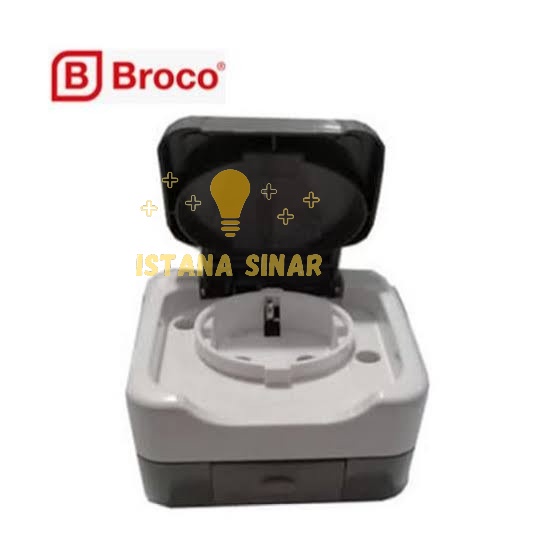 Jual BROCO Atlantic OB Stop Kontak Outdoor Outlet Single SockeTutup ...