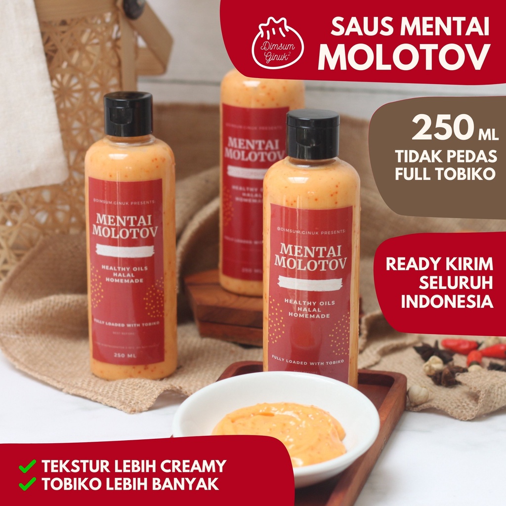 Jual Saos Saus Mentai Sauce Halal Mentaiko u/ Salmon Dimsum Mentai Rice ...