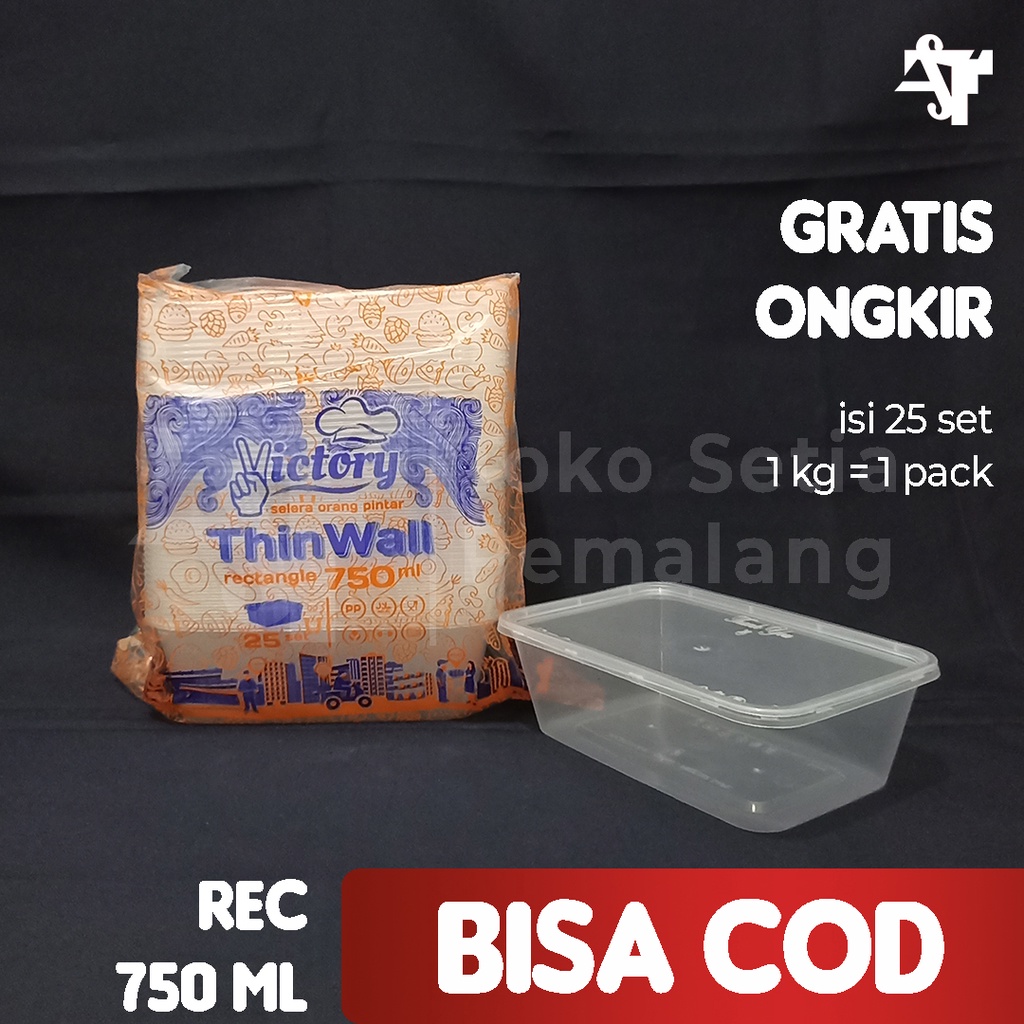 Jual Kotak Makan Plastik Thinwall 750ml Dessert Box Tempat Penyimpanan ...