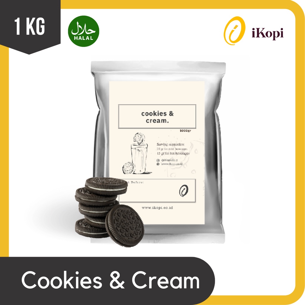 Jual iKopi Bubuk / Powder Minuman Rasa Cookies and Cream 1 kg Siap ...