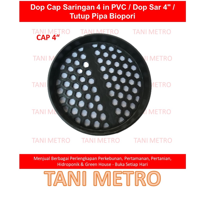 Jual Dop Cap Saringan pipa PVC 4 in / Dop Sar 4" / Tutup Pipa Biopori ...
