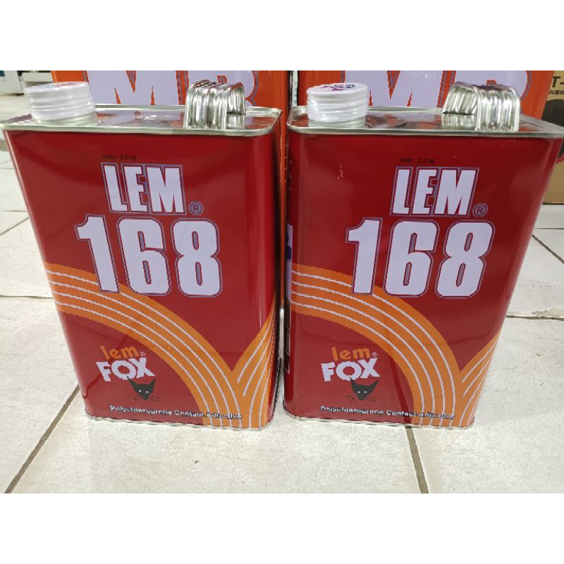 Jual Lem Fox 168 Galon Ukuran 2,5 kg / Lem Kuning dekorasi / Lem Kuning ...