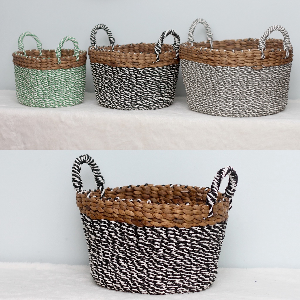 Jual Set Keranjang Cover Pot Anyaman Pandan Laut Seagrass / Vas Bunga ...