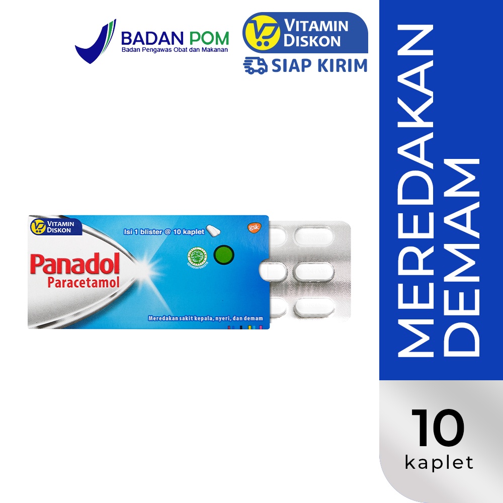 Jual PANADOL BIRU CAPLET 1 STRIP ISI 10 TABLET | Shopee Indonesia