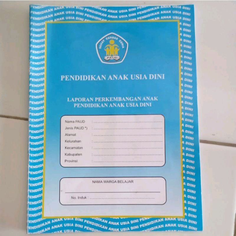 Jual READY STOK | ORI | BUKU RAPORT PAUD | USIA : 2-6 TAHUN | RAPORT ...