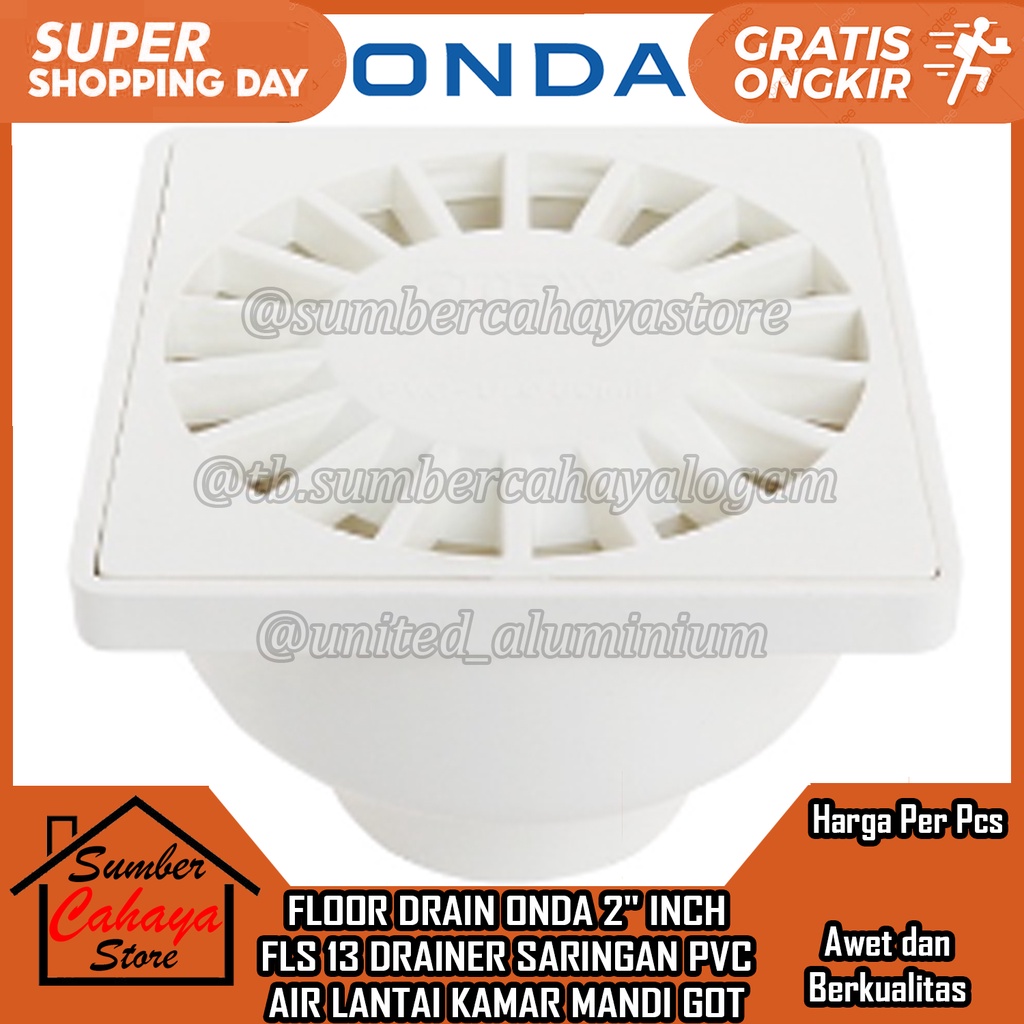 Jual Floor Drainer Saringan Got Pvc Onda Fls 13 Lantai Kamar Mandi 2 ...