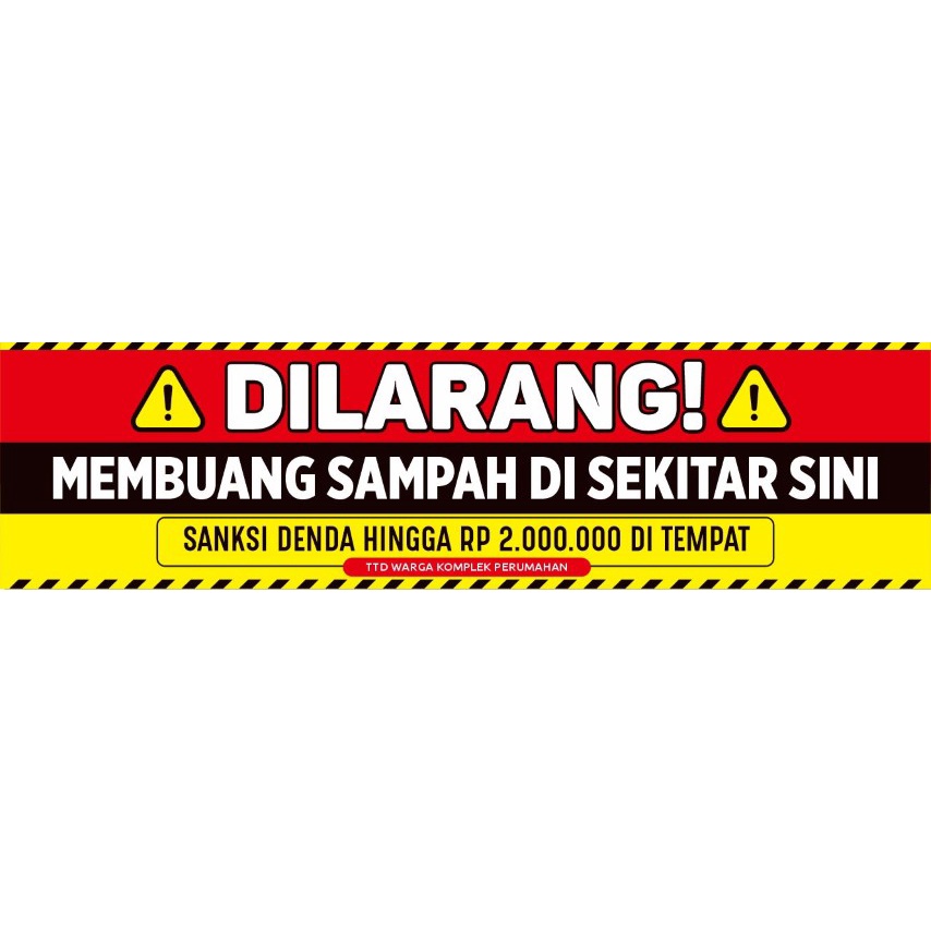 Jual Spanduk Dilarang Buang Sampah Sembarangan Banner Cctv Untuk ...