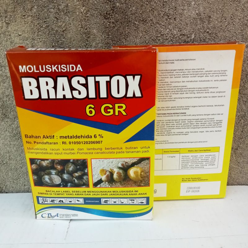 Jual Fungisida / Moluskisida BRASITOX 6 GR 250 gram TOXIPUT Obat ...