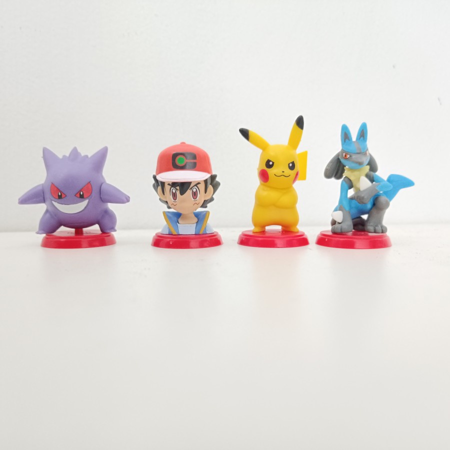 Jual Pokemon Figure Choco Egg Set Isi 4pcs Ash Gengar Lucario Pikachu ...