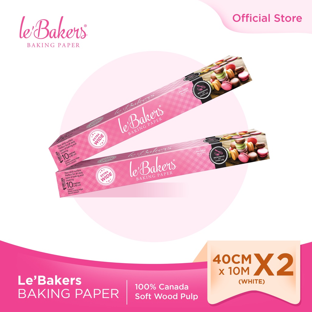 Jual Le'Bakers Baking Paper White 40CM x 10M X 2 | Shopee Indonesia