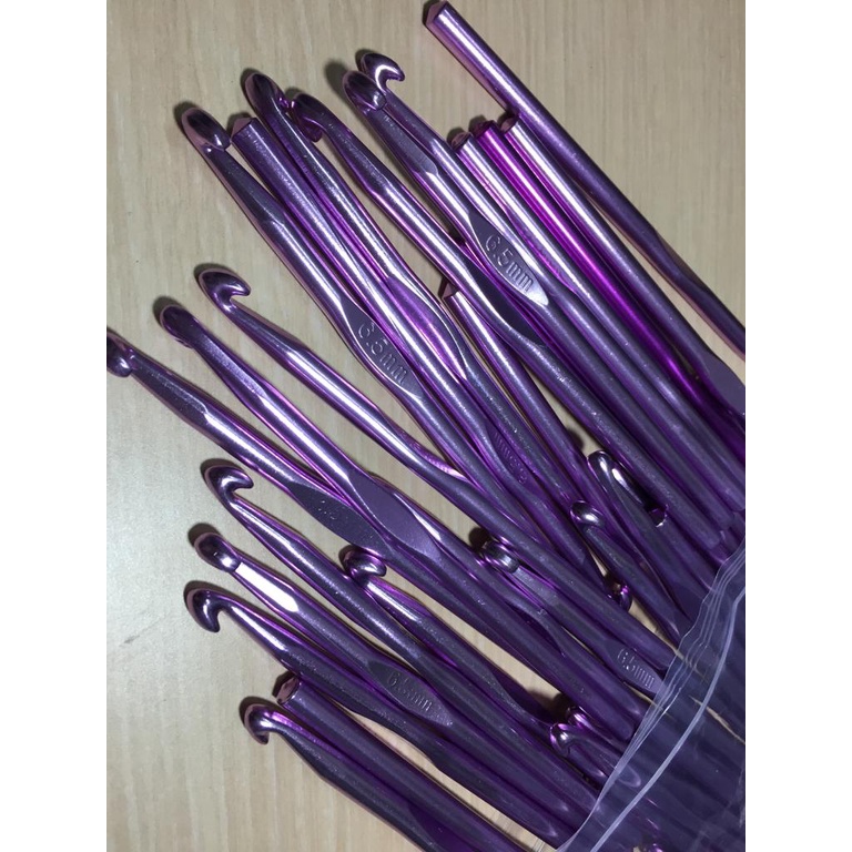Jual Hakpen (Jarum Rajut) Alumunium / Multicolor Crochet Hooks (10.0mm/9.0mm/8.0mm/7.0mm/6.5mm/6 ...