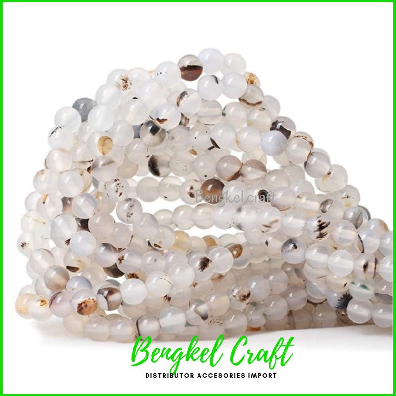 Jual Manik Batu Alam Jade Rafleshia Kuarsa Bulat Putih Alami 4mm 6mm ...