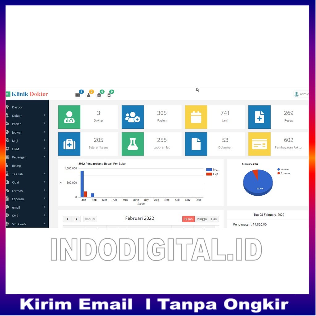 Jual Aplikasi Klinik SIM RS Dokter PHP CI - Codeigniter INDODIGITAL ...
