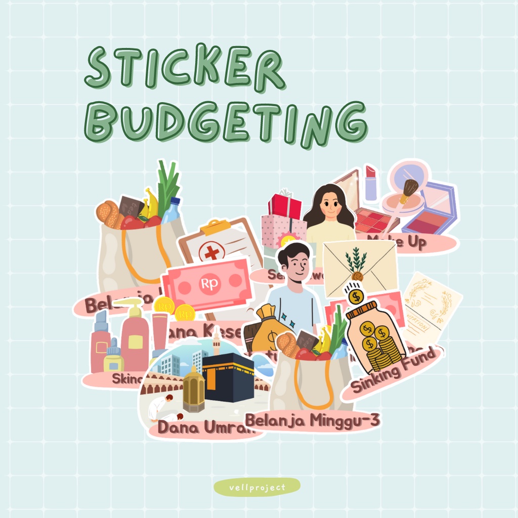 Jual (PART 1)Stiker Budgeting Cutting / Stiker Budgeting Dompet ...