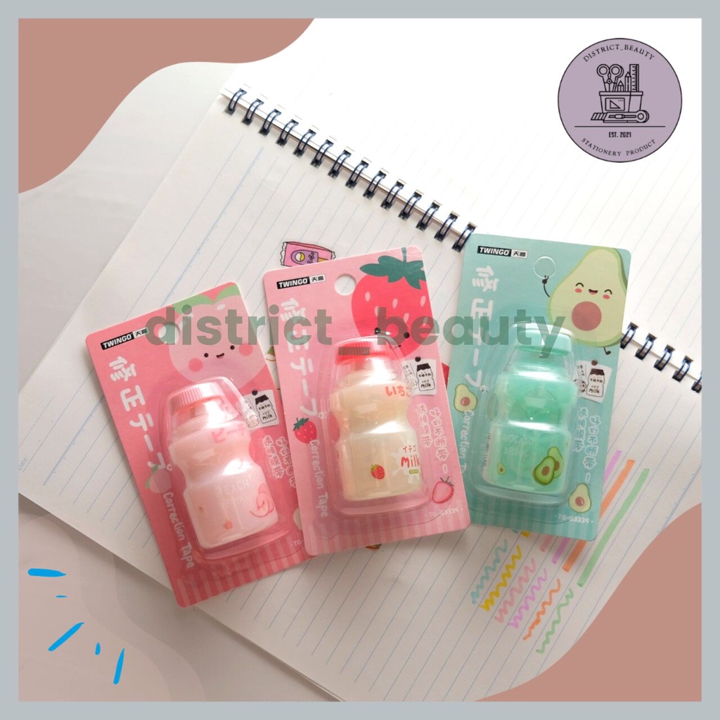 Jual CORRECTION TAPE SUSU BUAH SEHAT TIP EX LUCU UNIK PENGHAPUS PULPEN ...