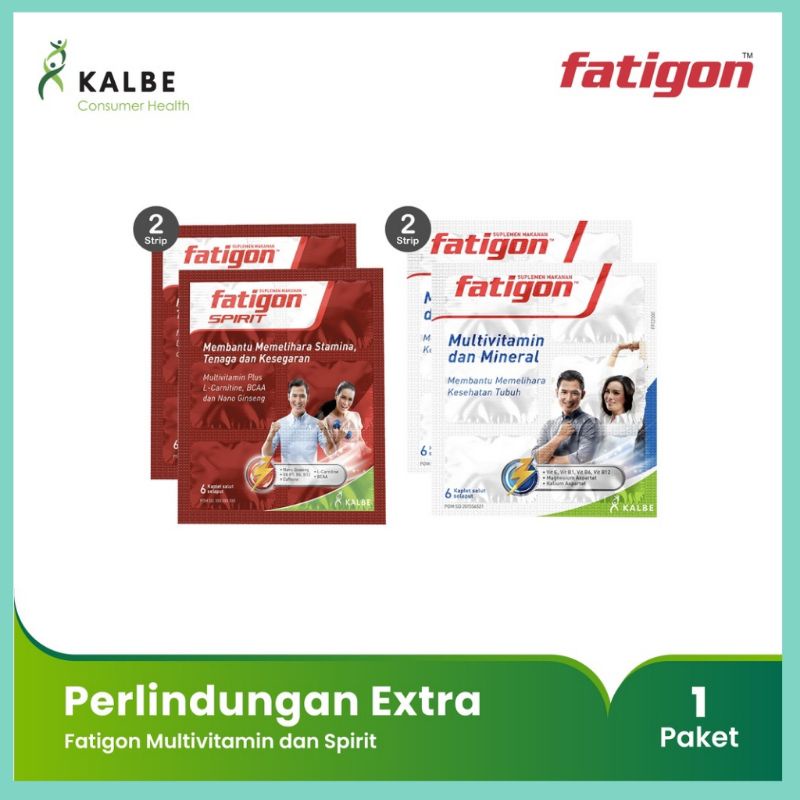 Jual Fatigon spirit dan fatigon multivitamin 2 strip ( 24 kaplet ...