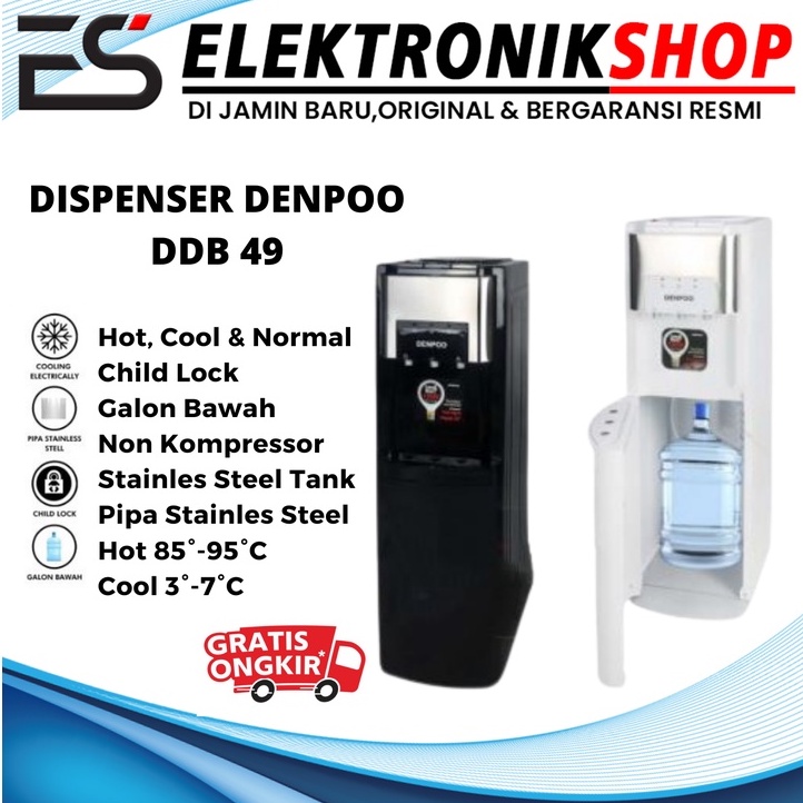 Jual ES - Dispenser Galon Standing Tabung Dispenser Galon Bawah DDB 49 ...