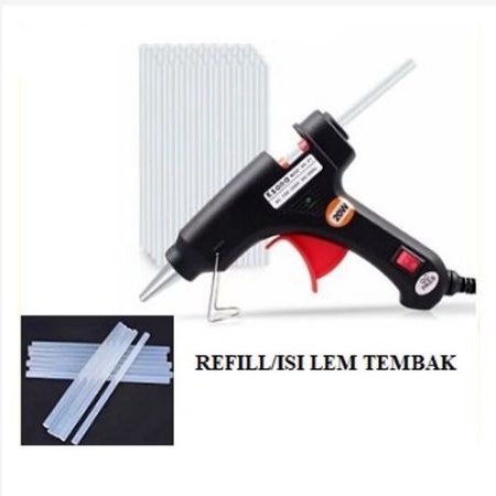 Jual REFILL LEM GLUE STICK BESAR 30cm /HOT GUN/ ISI LEM LILIN TEMBAK ...