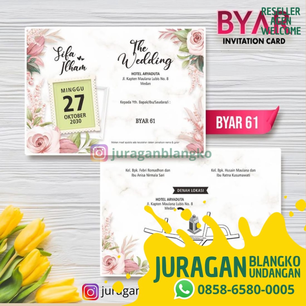 Jual BLANGKO UNDANGAN BYAR 61 JURAGAN BLANGKO | Shopee Indonesia