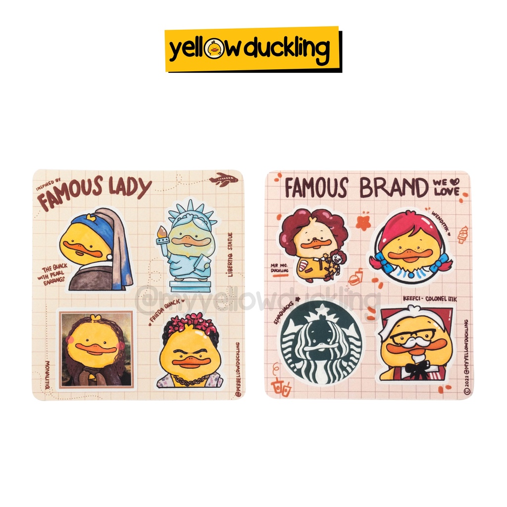 Jual STICKERS - ITIK FAMOUS & BRAND EDITION STICKER SET - STIKER ITIK ...