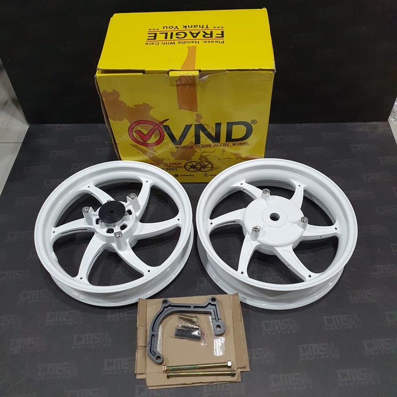 Jual Velg Velek VND Six Star R14 Disc Belakang Yamaha Aerox 155 Putih ...