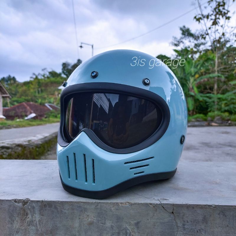 Jual HELM CUSTOM M30 RETRO KLASIS FULL FACE | Shopee Indonesia