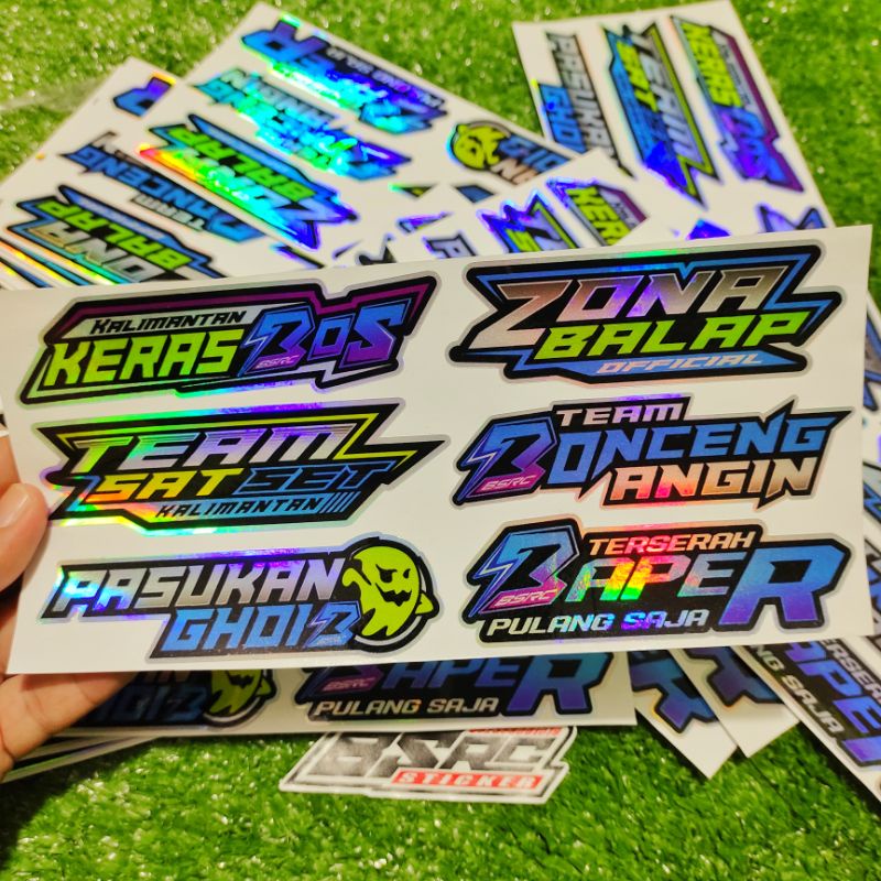 Jual sticker kalimantan hologram viral 1set isi 6 | Shopee Indonesia