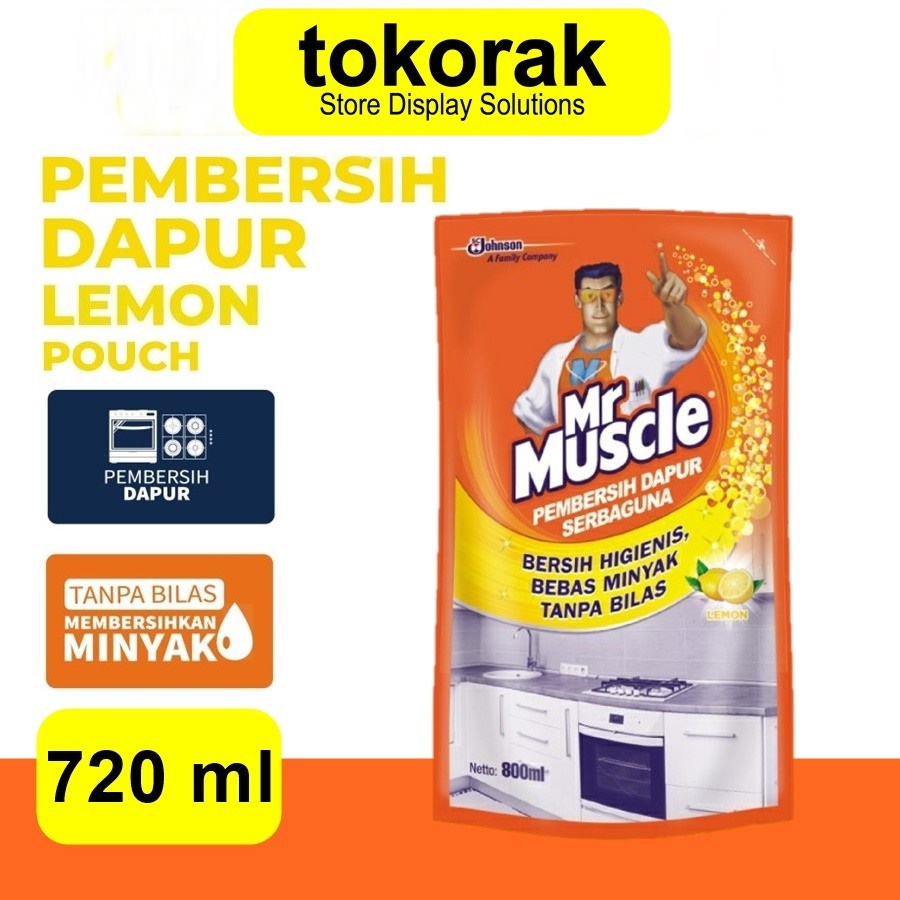 Jual MR. MUSCLE KITCHEN LEMON REFILL POUCH 720 ML PEMBERSIH DAPUR ...