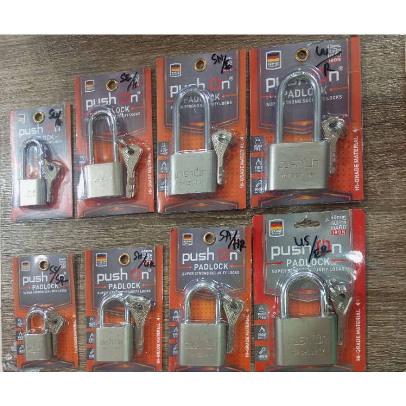 Jual Gembok#kunci rumah#gudang#toko#pagar#merk push on#kukuo | Shopee ...