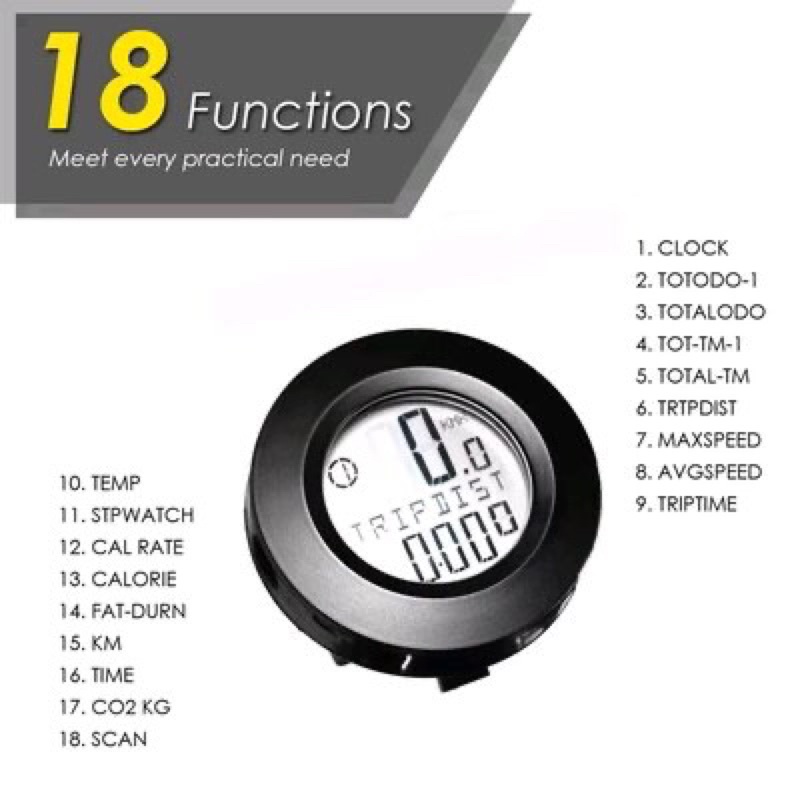 Jual Round 995 Wired Floating Speedometer Sepeda MTB Roadbike non ...