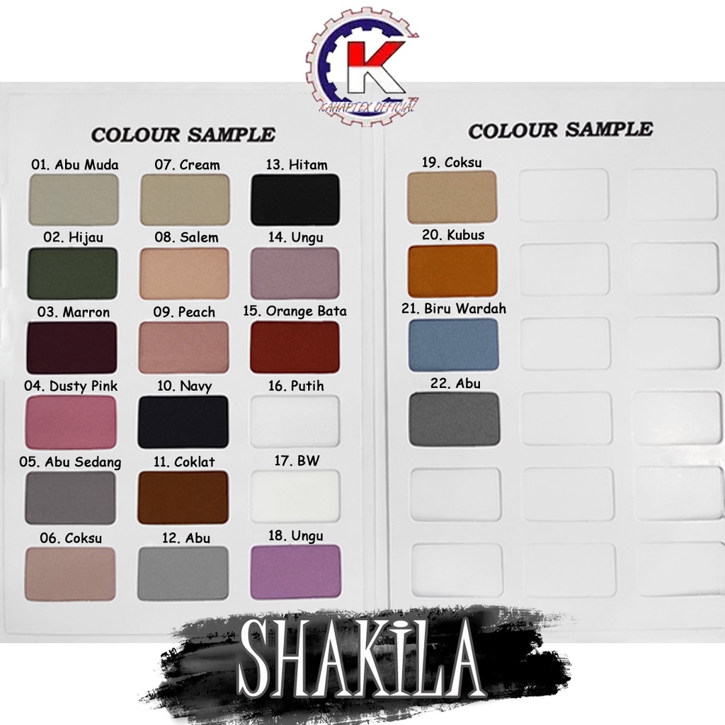 Jual [KAHAPTEX] Bahan Kain Shakila / Paris 1 Premium Polos - Roll ...
