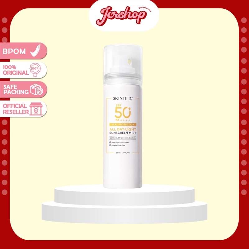 Jual SKINTIFIC All Day Light Sunscreen Mist SPF 50+ PA++++ 50ml ...