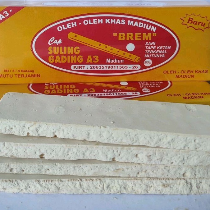 Jual BREM SULING GADING ASLI MADIUN 4batang, brem rasa original oleh2 ...