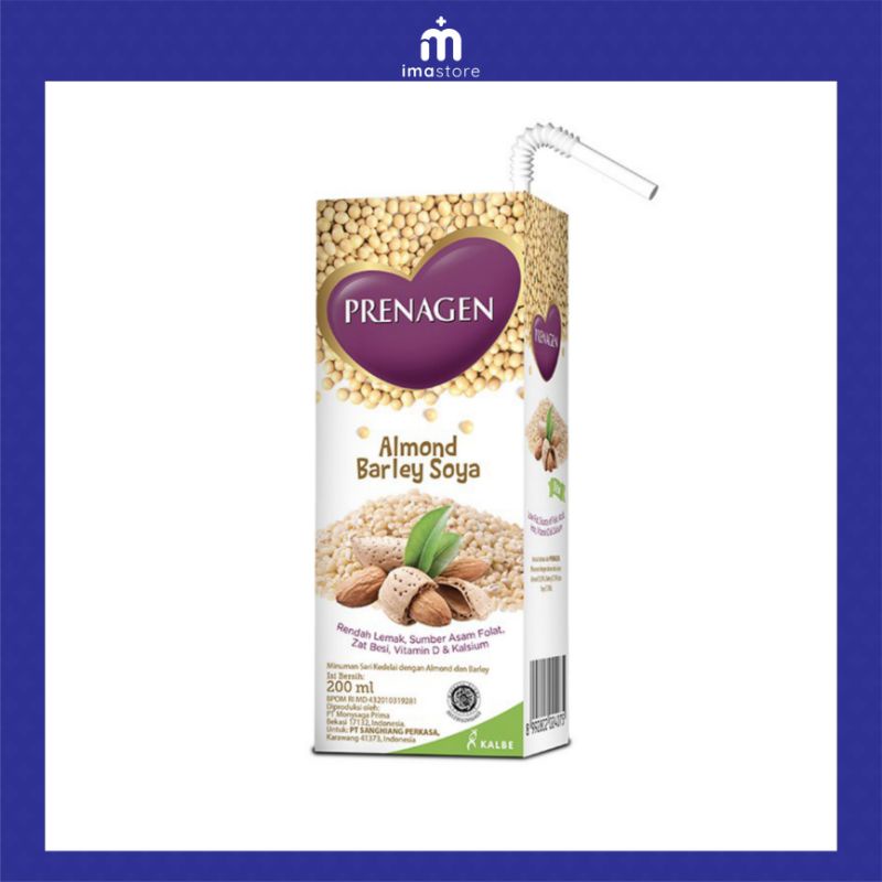Jual PRENAGEN UHT ALMOND BARLEY SOYA 200ML | Shopee Indonesia
