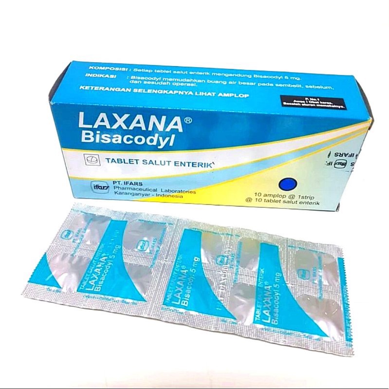 Jual ( Bisa COD ) LAXANA STRIP ISI 10 TABLET BISACODYL 5 MG OBAT ...