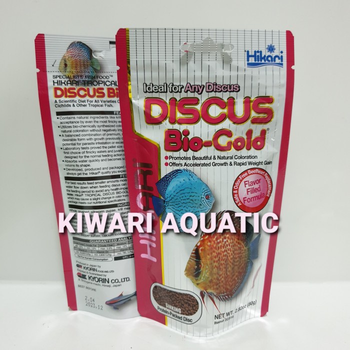 Jual Hikari Discus Bio-Gold 80g Pakan / Makanan Ikan Discus | Shopee ...