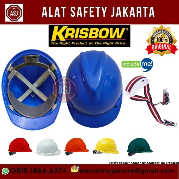 Jual Safety Helmet Helm Proyek Krisbow Include Tali Dagu Helm | Shopee ...