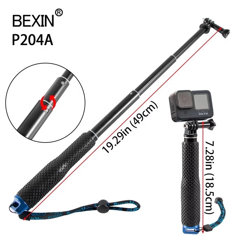 Jual BEXIN GoPro Action Camera Selfie Stick Extendable Handheld Monopod ...