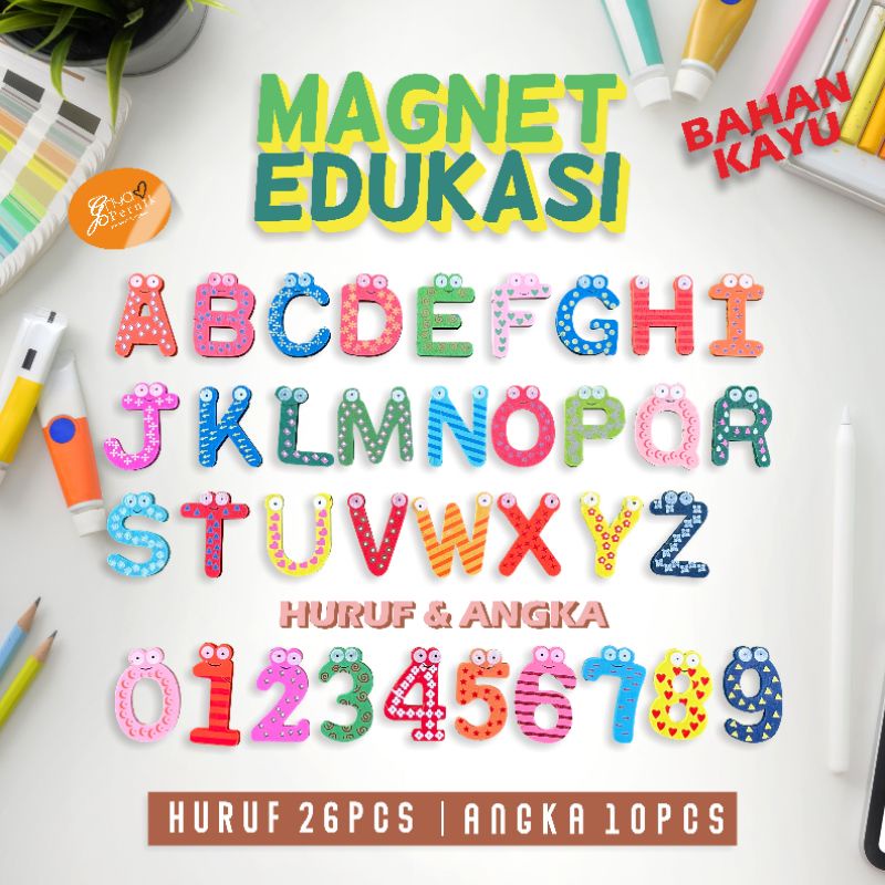 Jual MAGNET KULKAS I MAGNET KULKAS BENTUK ALFABET I MAGNET ANGKA ...