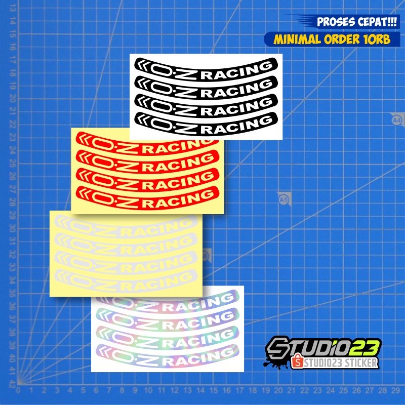 Jual Stiker velg OZ Racing cutting hologram premium R 12/14/17 (isi 4 ...