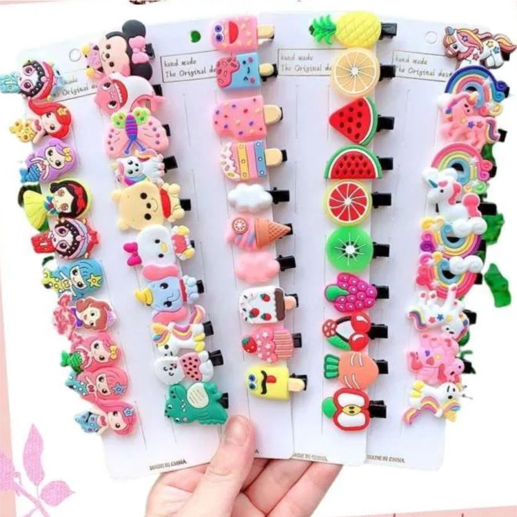 Jual Jepit Rambut Anak Lucu Banyak Motif Karakter Jepitan Hairclip Lucu ...