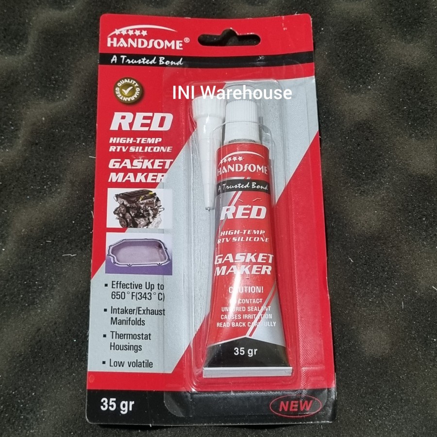 Jual HANDSOME - Lem Red Sealant High Temp Silicone RTV Tube untuk ...