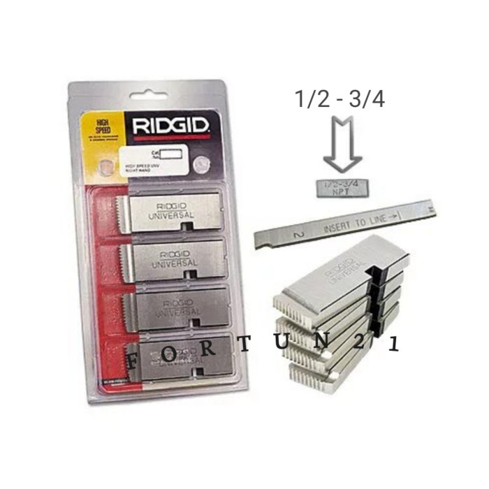 Jual Ridgid Mata Snai Set Drat Luar 1/2 - 3/4 Inch RIDGID UNIVERSAL USA ...